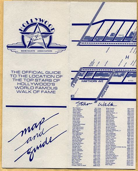 Hollywood Walk Of Fame Map And Guide 1982 My Hollywood W Flickr
