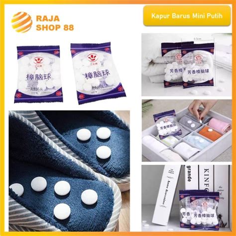 Kapur Barus Putih Mini Pengharum Lemari Kamar Mandi Anti Kecoa Disk Ball Serbaguna Lazada