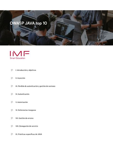 4 Owasp Java Top 10 Pdf Java Lenguaje De Programación Sql