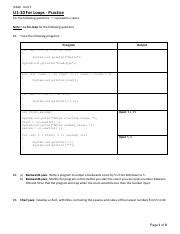 U1 10 For Loops Practice Pdf ICS4U Unit 1 U1 10 For Loops