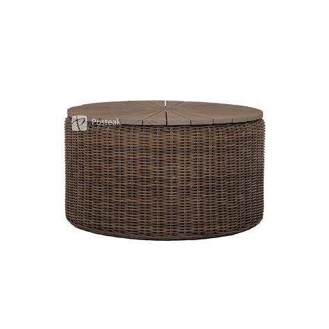 Monroe Wicker Outdoor Coffee Table With Umbrella Hole Posteak Furniture