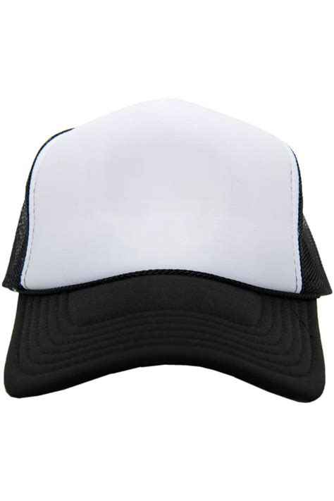 Black And White Foam Blank Wholesale Trucker Hat In 2025 Trucker Hat