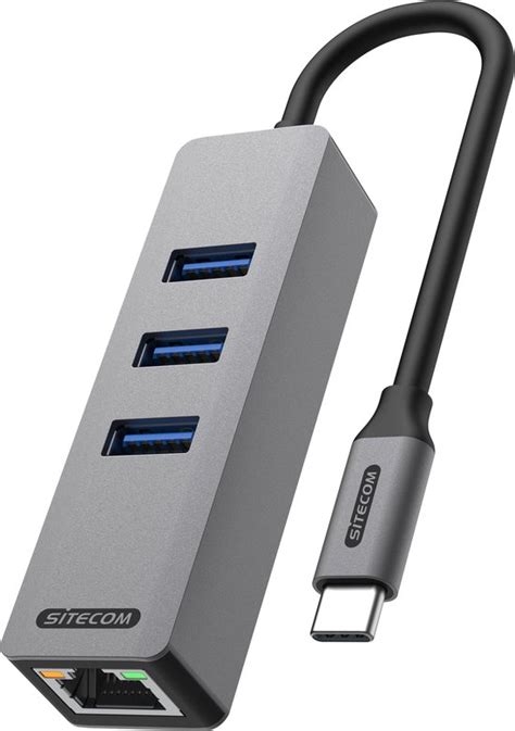 Sitecom Usb C To Ethernet X Usb Hub Bol