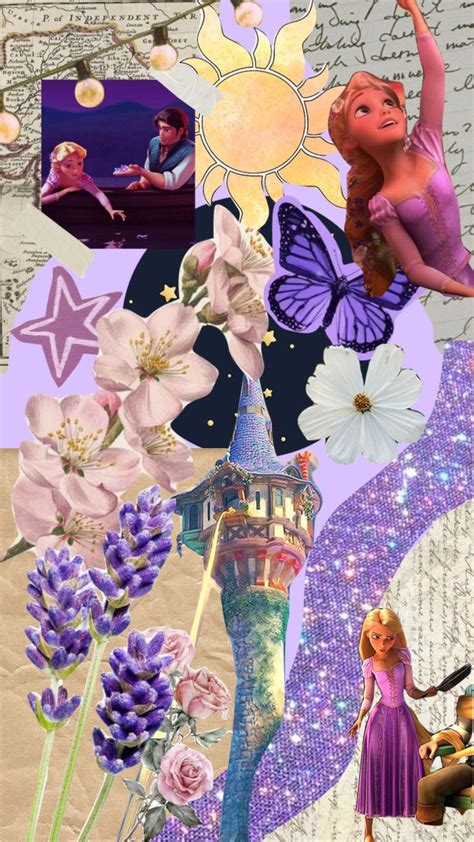 Check Out Madsinloves Shuffles Disneywallpaper Rapunzel Tangled Purplewallpaper Flowers
