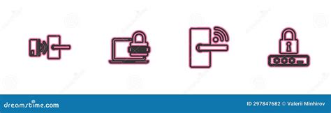 Set Line Digital Door Lock With Wireless Laptop Password And