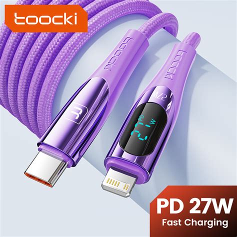 Toocki W USB C PD Cable For Phone Pro Max Plus Fast Charging Type C Digital