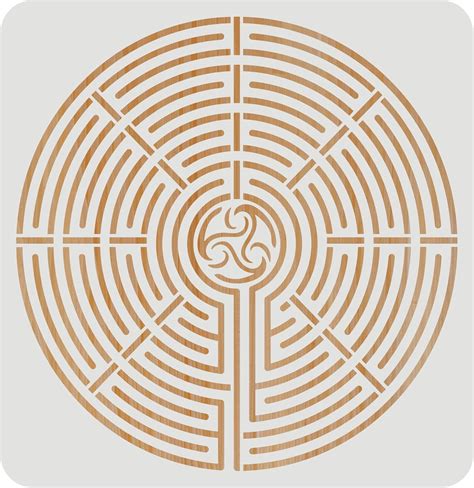 Maze Stencil 11 8x11 8inch Reusable Yoga Meditation Maze Drawing