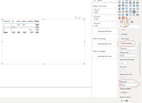 Solved No Field Formatting Options For Matrix Visual In P