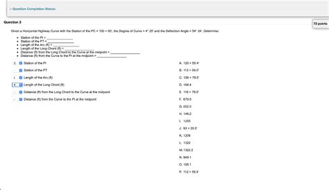 Solved Given A Horizontal Highway Curve With The Station Of Chegg