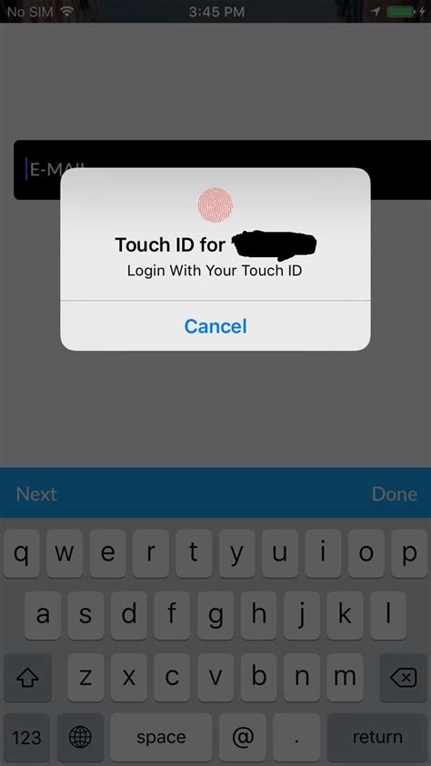 Ios Touch Id Default Alert Partially Hides Keyboard From The Screen Stack Overflow