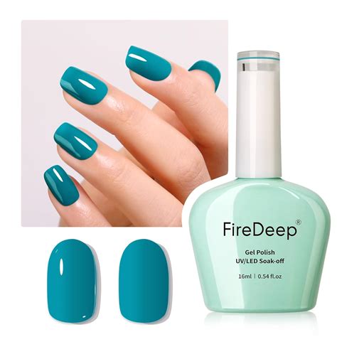 Firedeep 16ml Cyan Gel Nail Polish Pastel Peacock Green