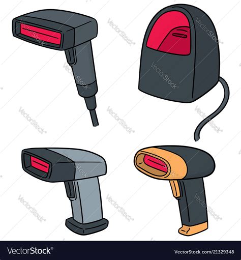Set Barcode Reader Royalty Free Vector Image Vectorstock