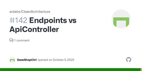 Endpoints Vs Apicontroller · Issue 142 · Ardaliscleanarchitecture · Github