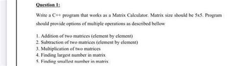 [solved] question 1 write a c program that works as a m