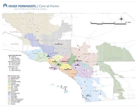 Map Of Kaiser Permanente Locations In Usa