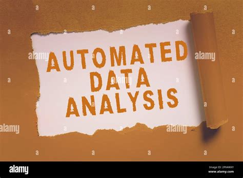 text sign showing automated data analysis word written on artificial