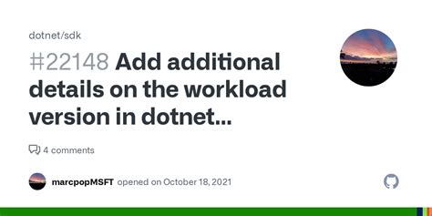 Add Additional Details On The Workload Version In Dotnet Workload