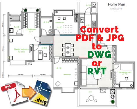 convert pdf and to dwg or rvt 2d 3d by jmaaab fiverr