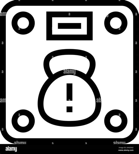 Weight Gain Obesity Overweight Line Icon Vector Illustration Stock