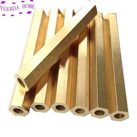Hollow Hexagonal Brass Tube Hexagonal H59 Brass Pipe Tube Customized