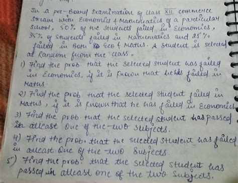 The A Pre Bcard Examination Of Class Xii Commerce Stream With Economics