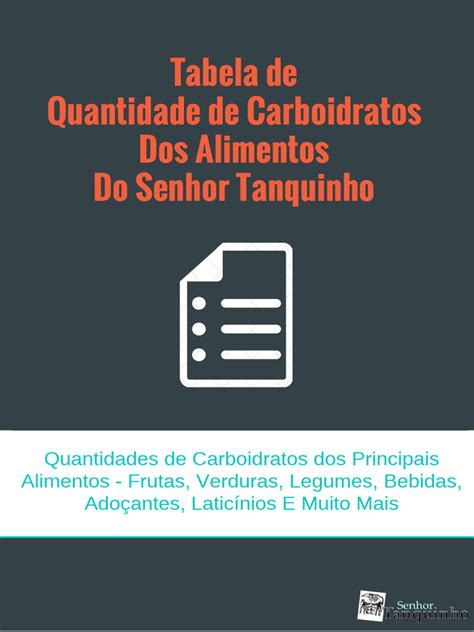 1492034136lista De Quantidade De Carboidratos Dos Alimentos V2 Pdf
