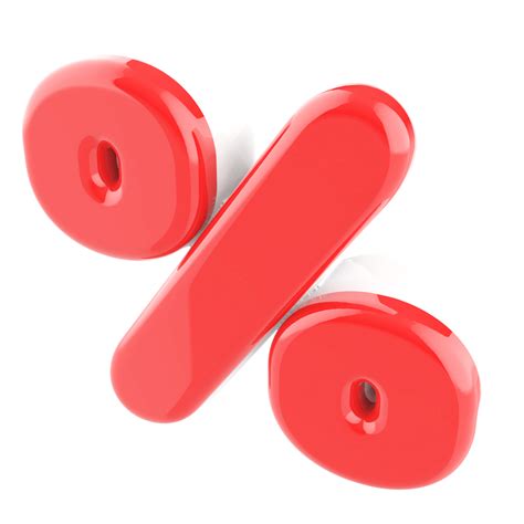 Red Percent Symbol 3d Render 36308470 Png