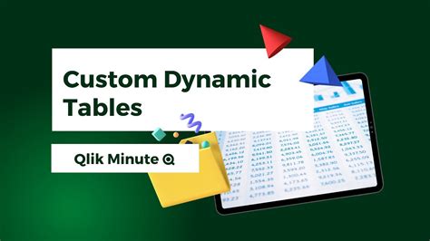 Qlik Minute 2 I Custom Dynamic Tables Youtube