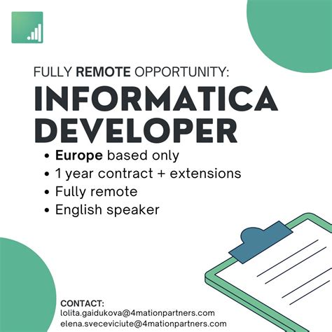 Elena Svecevičiūtė On Linkedin Remote Informaticadeveloper Oracle Informatica Aws