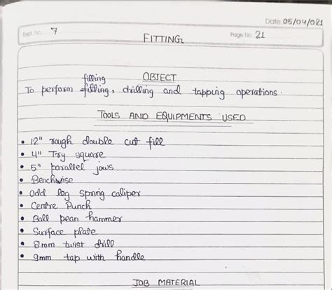 Fitting Manufacturing Process Lab