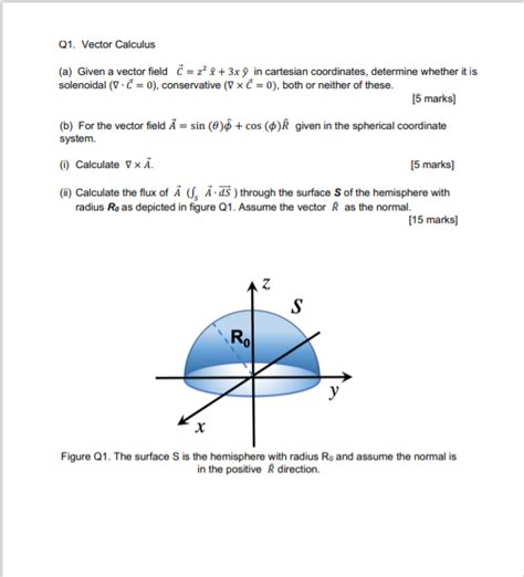 solved q1 vector calculus a given a vector field Ċ