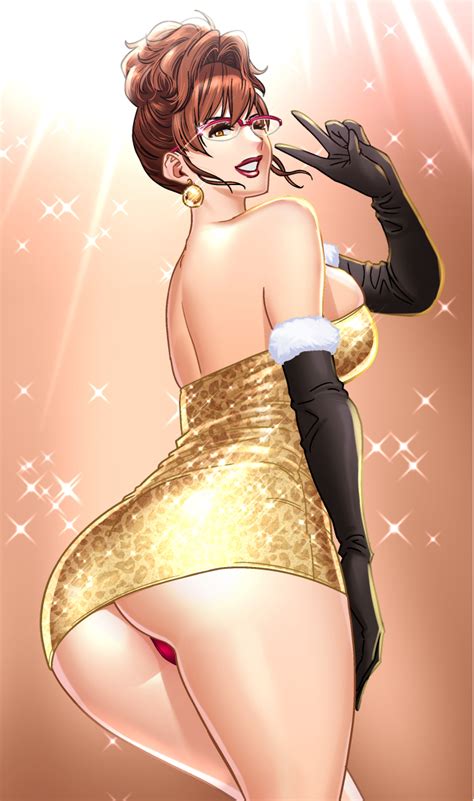 Rule 34 1girls Armwear Ass Ass Focus Bare Shoulders Beehive Hairdo