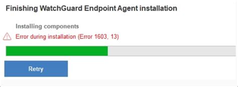 troubleshoot watchguard endpoint security software installation errors