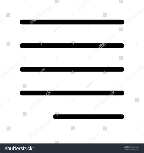 Justify Right Alignment Paragraphsetting Text Layoutposition Stock