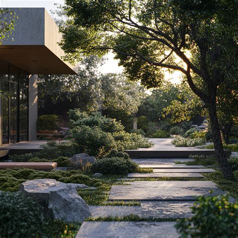 Ландшафтный дизайн дачи 4 сотки в 2025 г Современный дизайн сада Современные сады Японский сад