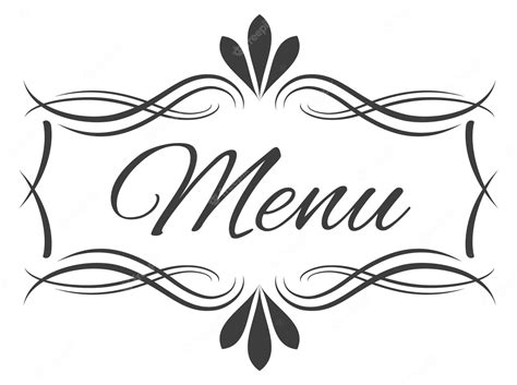 Elegant Menu Header Decorative Vintage Classic Element 53562 16850 The Woodhouse Gardens