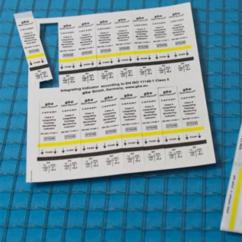 Type 5 Steam Indicators Class 5 แผ่นทดสอบความปลอดเชื้อสำหรับกระบวนการอบฆ่าเชื้อด้วยไอน้ำ Type