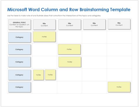 Free Ms Word Brainstorming Templates Mind Maps And More