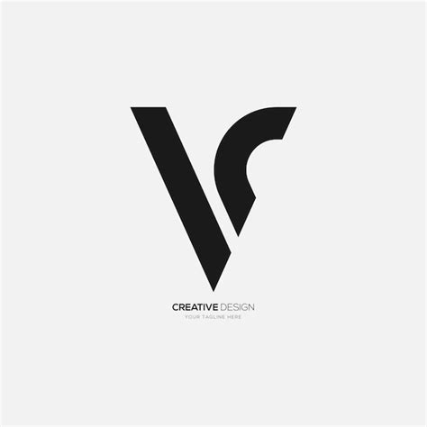premium vector modern letter v c or c v unique abstract monogram logo