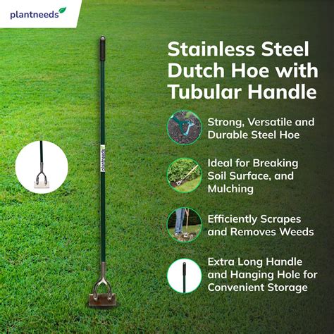 Stainless Steel Dutch Hoe Tubular Handle Dutch Hoe Garden Tool
