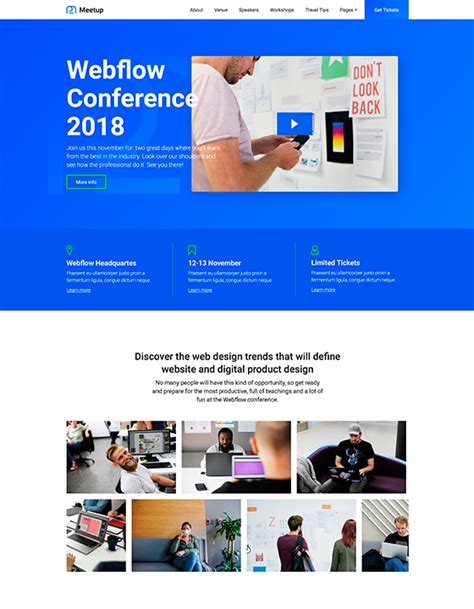 meetup event html5 responsive website template
