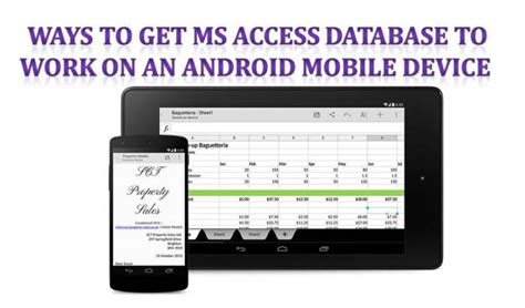 4 Ways To Get Access Database To Work On An Android Mobile Device