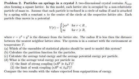 Solved Particles On A Spring In A Crystal Lattice Model
