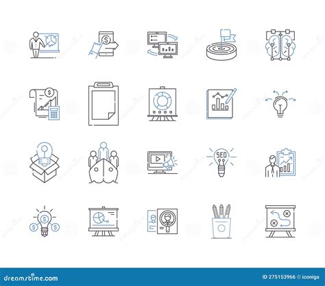 Business Strategy Outline Icons Collection Management Planning Analysis Execution Profit