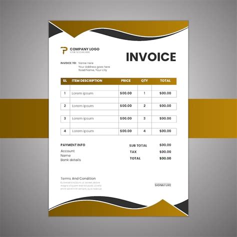 Premium Vector Free Vector Invoice Template Design