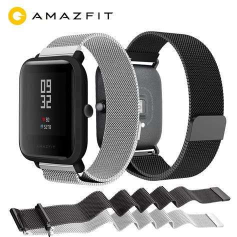 Xiaomi Amazfit Bip Straps Metal Stainless Steel Replacement Strap Bracelet Huami Amazfit Bip Bit