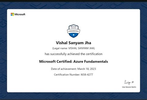 Vishal Sanyam Jha On Linkedin Azurefundamental Microsoft Share Azurecloud Certification