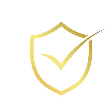 Golden Check Mark Icon Shield Gold Certification Seal 32735472 Png