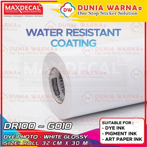 Jual Maxdecal Dr100 Dye Stiker Photo Paper Inkjet Coating Roll A3 32cm