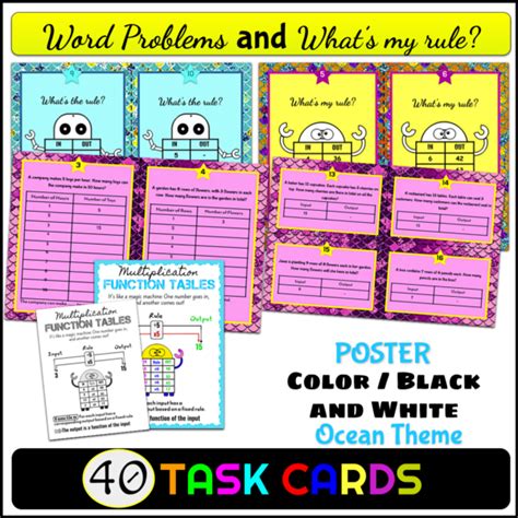 Master Multiplication With Input Output Tables And Words Problems Task
